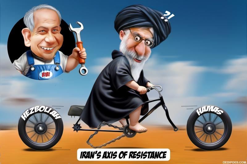 iroon.com: Cartoons: Iran's 'axis of resistance' collapsing