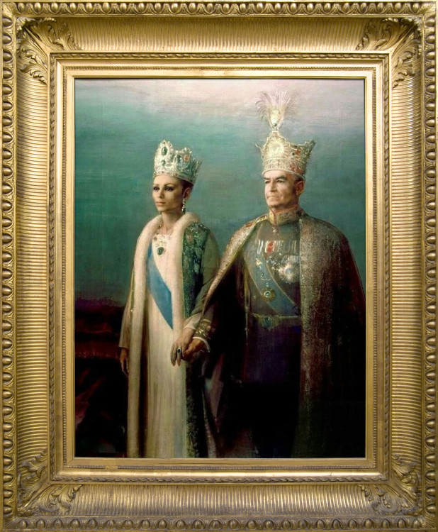 iroon.com: Photos: A Painting of The Shah and Queen